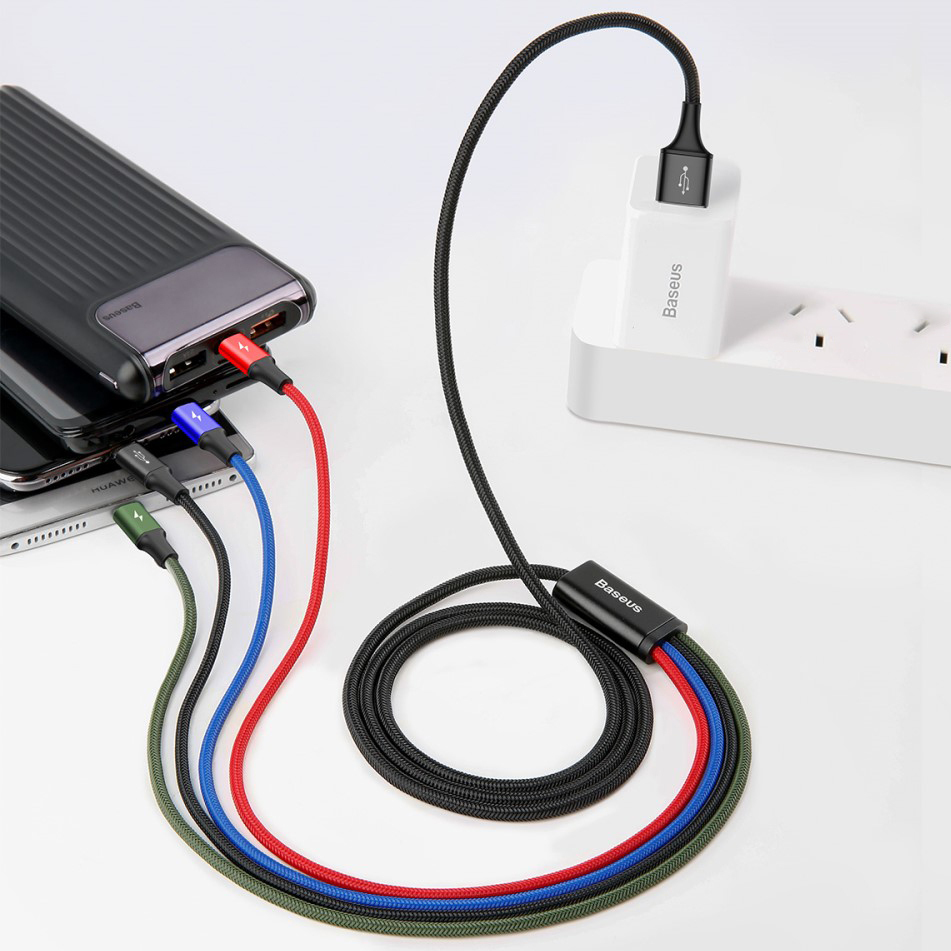 Baseus Rapid 4 In 1 Type C Lightning Micro USB Charging Cable